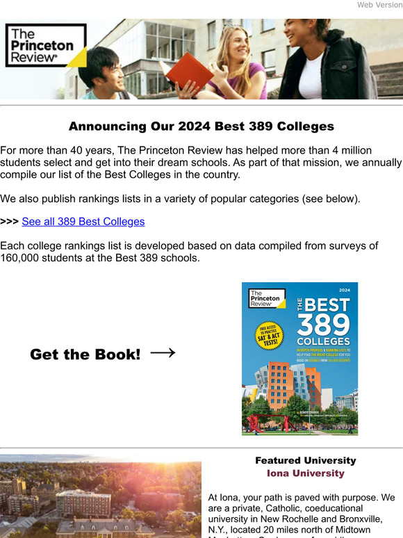 The Princeton Review: Announcing Our 2024 Best 389 Colleges List and ...