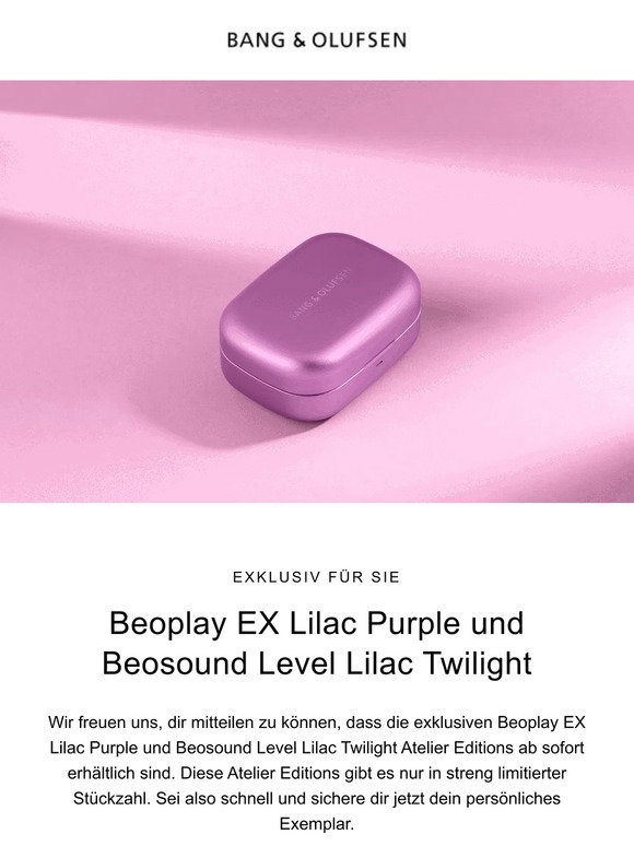 Bang & Olufsen: Sichere dir jetzt Beoplay EX Lilac Purple und Beosound ...