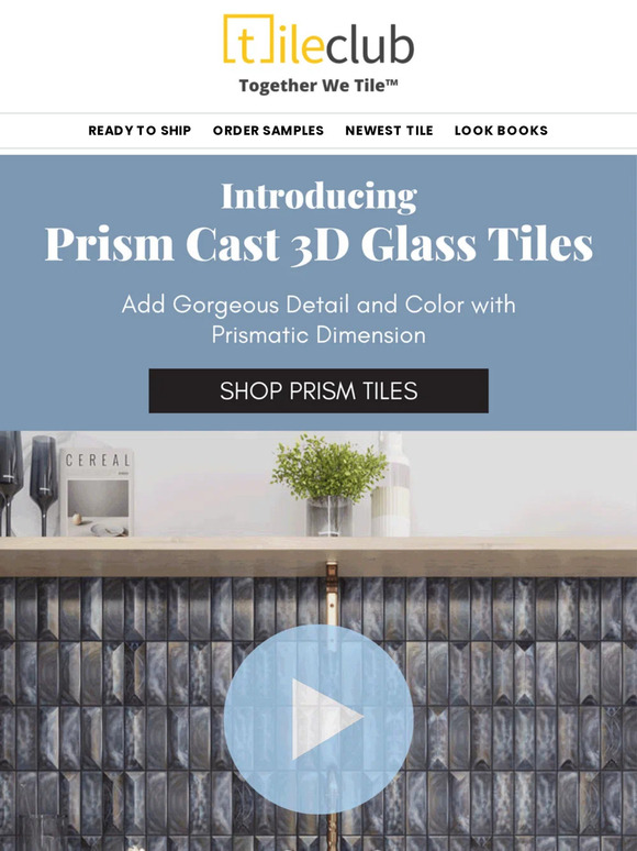 Tile Club: 💎 Introducing Prism Cast 3D Glass Tiles | Milled