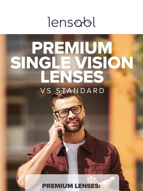 Lensabl: Single Vision Lenses - Standard vs. Premium! | Milled
