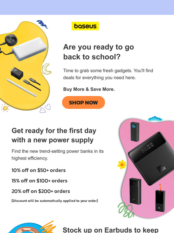 BASEUS: School Prep on a Budget - Discounts up to 20% | Milled