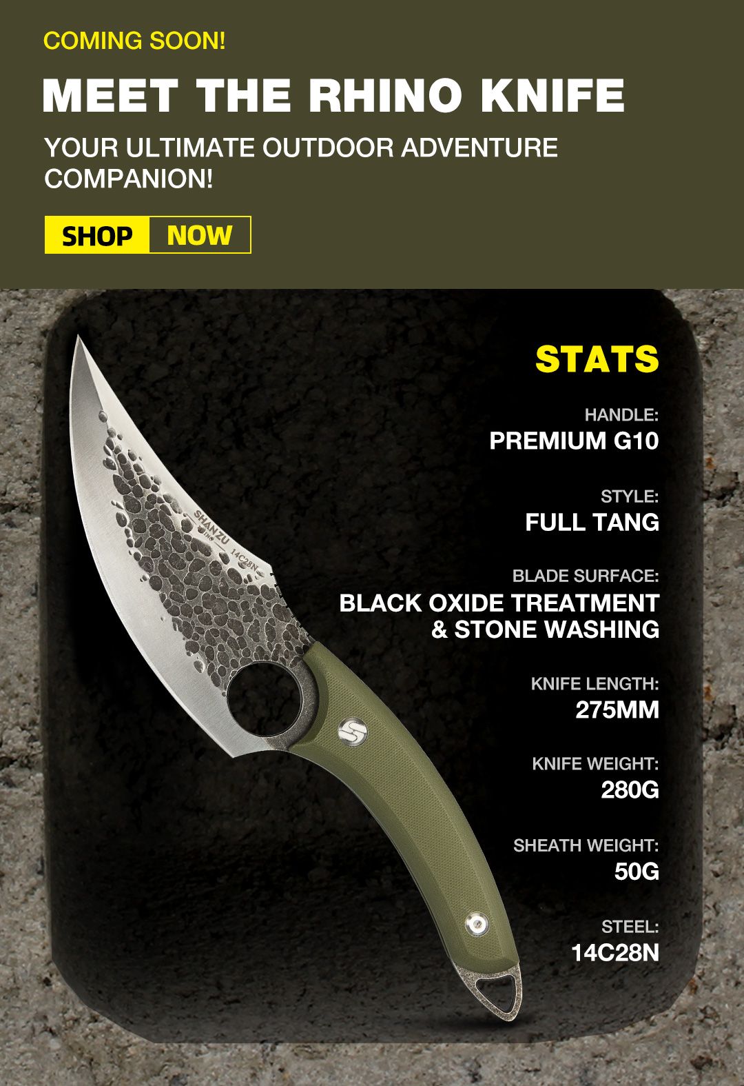 Shan Zu Cutlery: New Knife Is Here - The Rhino! Adventure Awaits! 🌏 ...