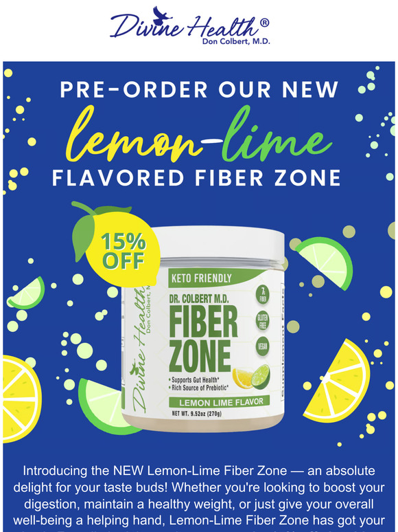 Dr. Colbert: 🍋 NEW Zesty Lemon-Lime Flavored Fiber Zone | Milled