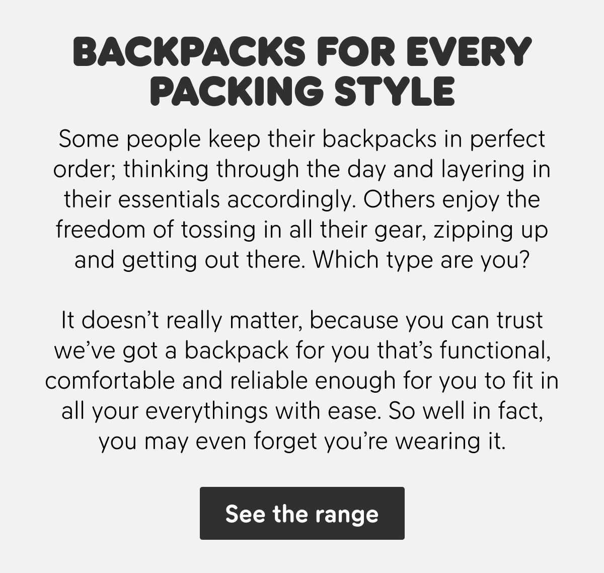 Fjällräven: Backpacks for every packing style | Milled
