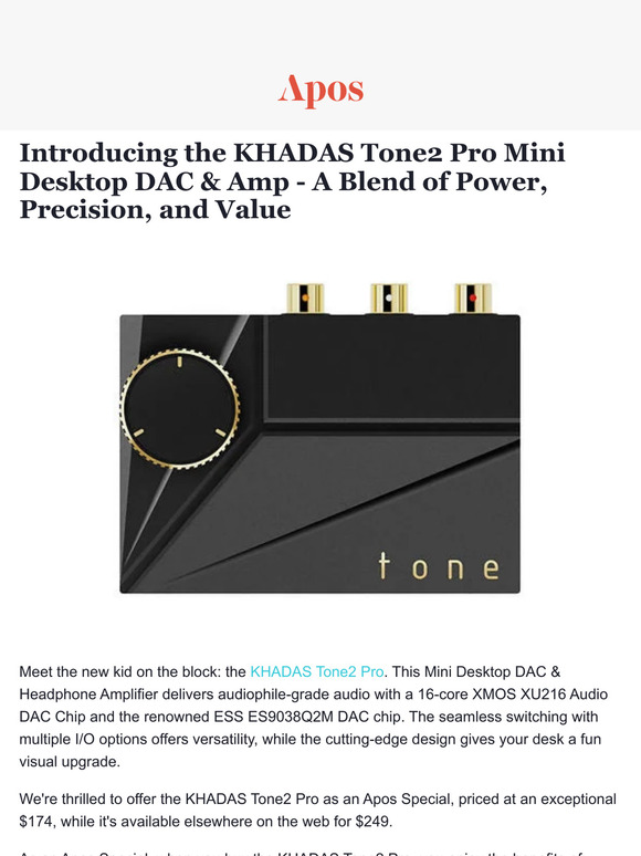 Apos Audio: Introducing the KHADAS Tone2 Pro Mini Desktop DAC & Amp - A Blend of Power ...
