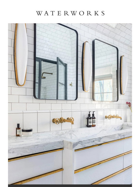 Waterworks: New: Brilliant Bath Mirrors | Milled