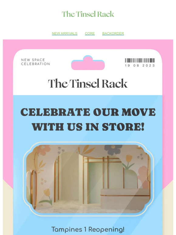 the tinsel rack: From One Space to Another: Welcome to Our New Location ...
