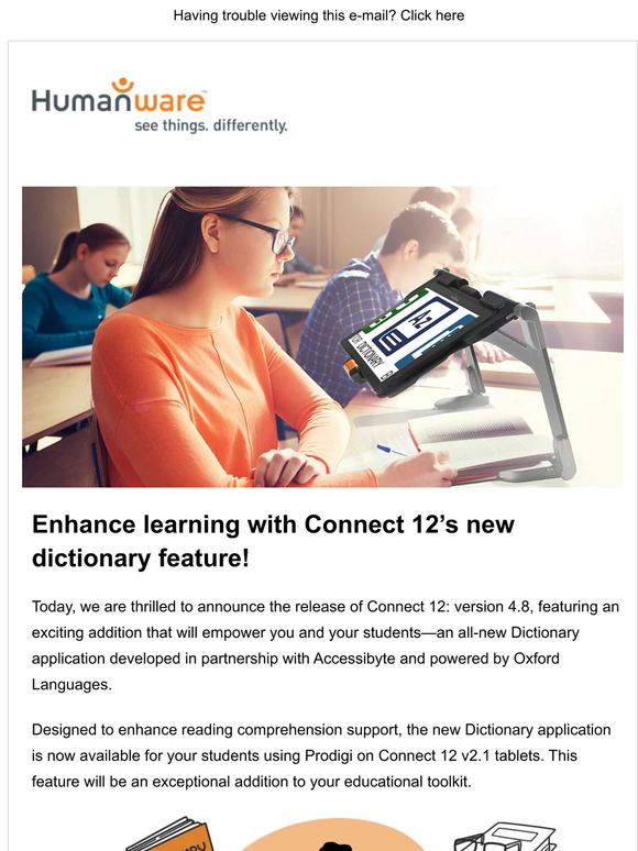 HumanWare: Enhance learning with Connect 12's new dictionary feature ...