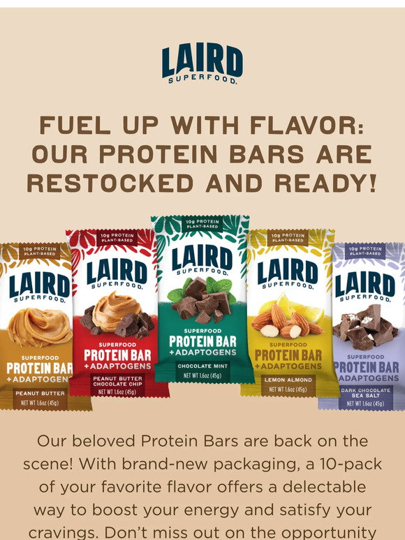 Laird Superfood: Protein Bars are back! | Milled