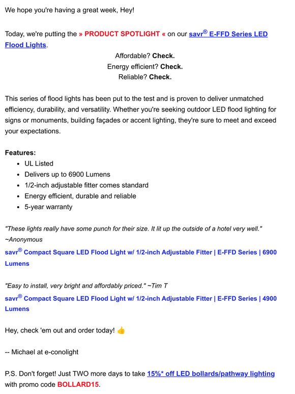 e-conolight: Light up your outdoor spaces with our top-rated LED Flood ...