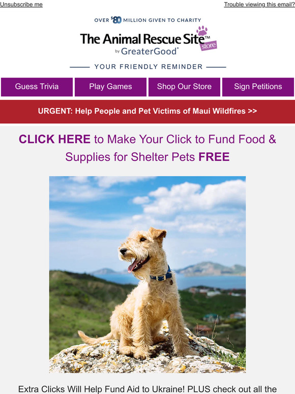 The Animal Rescue Site: Click to Make a Pawsitive Change in Pets' Lives ...