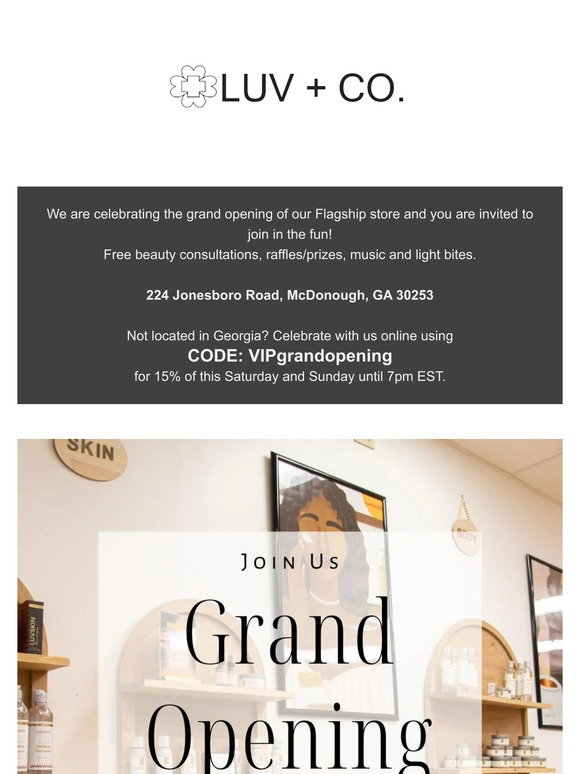 Luv Mineral Cosmetics: Grand Opening LUV + CO Flagship Store | Milled