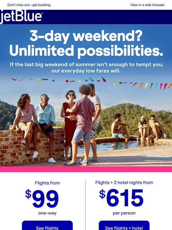 JetBlue: The last hurrah of summer is taking off. | Milled