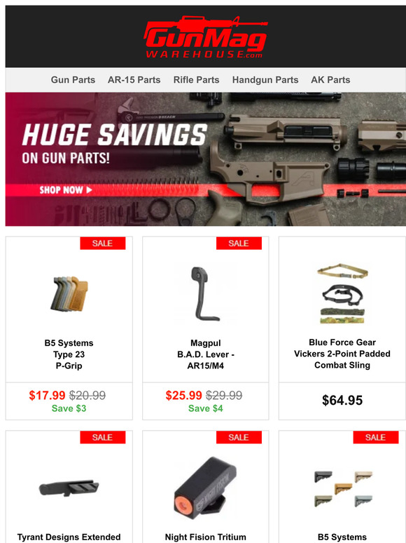 GunMag Warehouse: Grip It And Rip It With These Parts | B5 Type 23 P-Grip for $18 | Milled