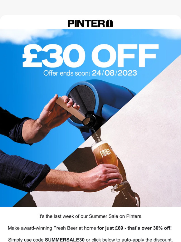 Pinter: Our Summer Sale ends soon ☀️⏰ | Milled