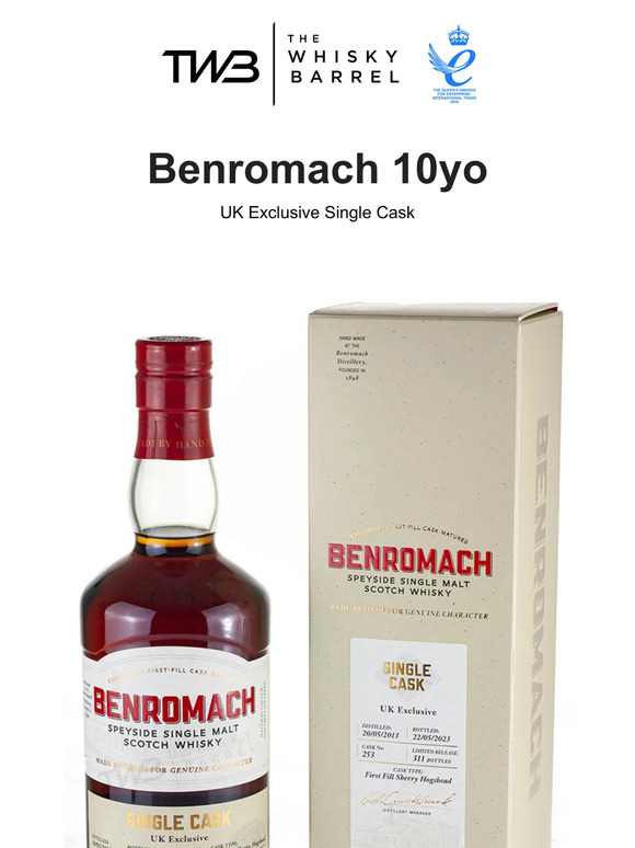 The Whisky Barrel: Benromach Single Cask 2013 | Milled