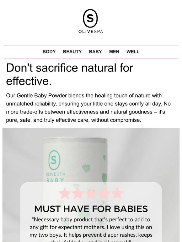 Olivespa: THE 5 Star Baby Powder ⭐ | Milled