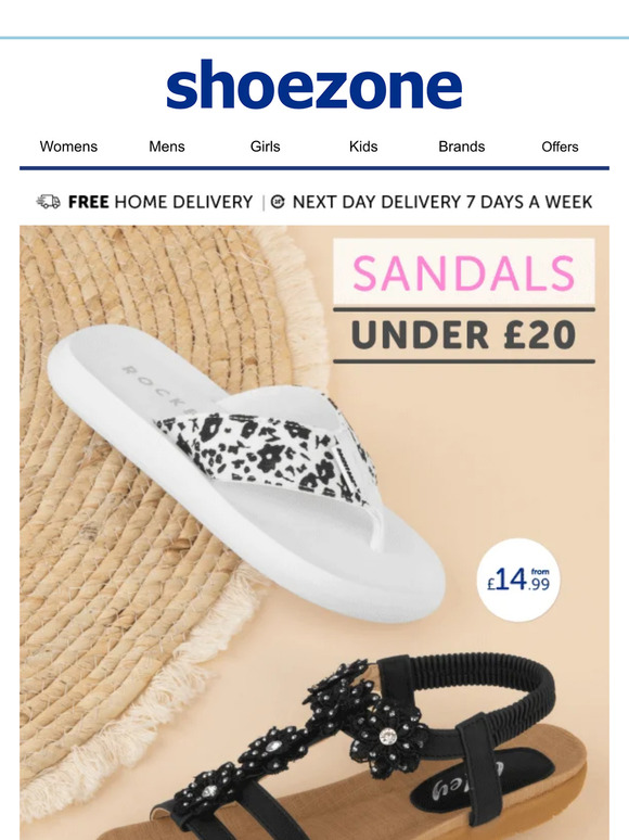 Shoe Zone: Sandals from £9.99 | Styles for the whole family! | Milled