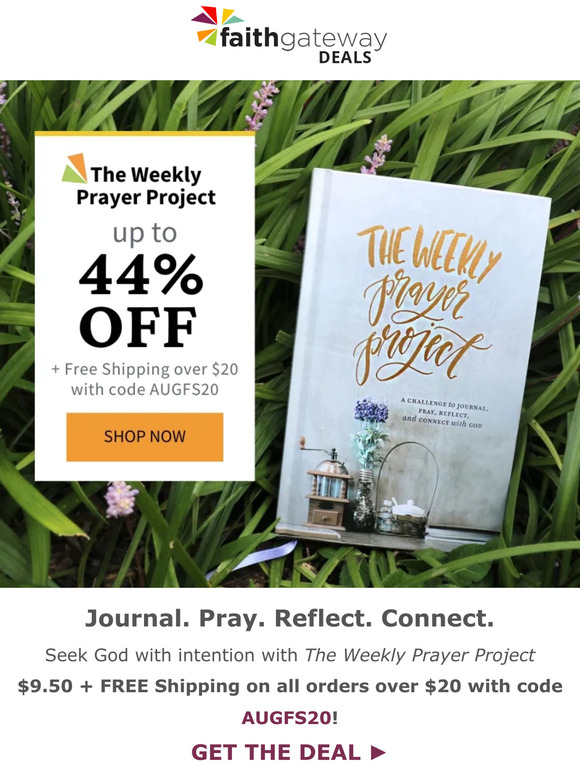 FaithGateway: limited time only! save 44% on The Weekly Prayer Project ...