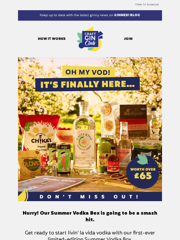 Craft Gin Club: Have you SEEN this vodka box… | Milled