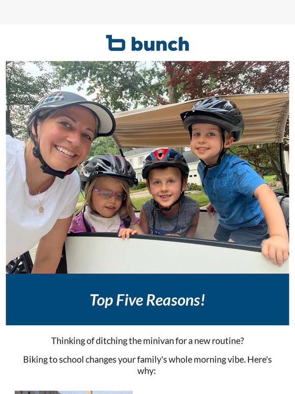 Bunch Bikes: TOP FIVE: Why bike instead of driving? | Milled