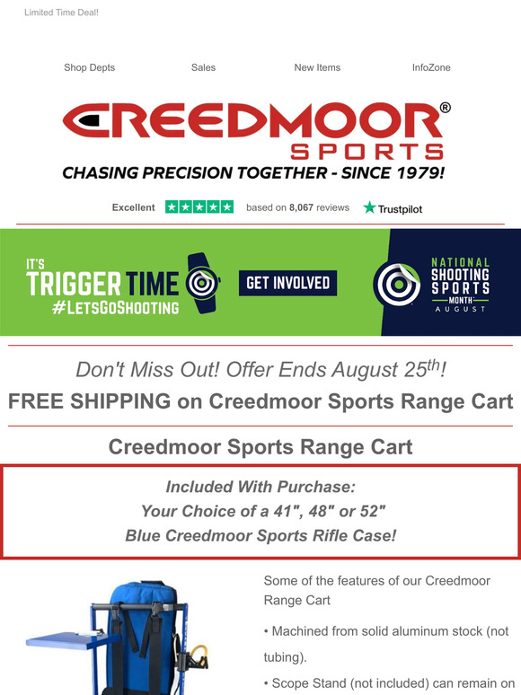Creedmoor Sports: FREE SHIPPING on Creedmoor Sports CRC-1 Range Cart | Milled