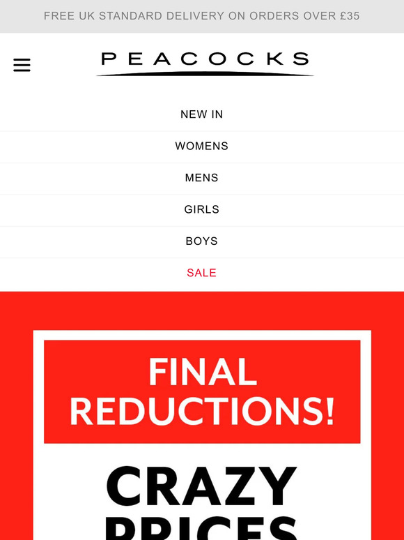 Peacocks: QUICK, whilst stock lasts...👀 | Milled