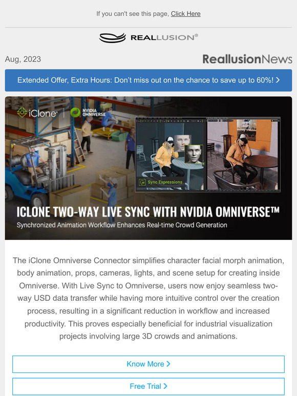 Reallusion: Two-Way Live Sync with Character Simulation | Milled