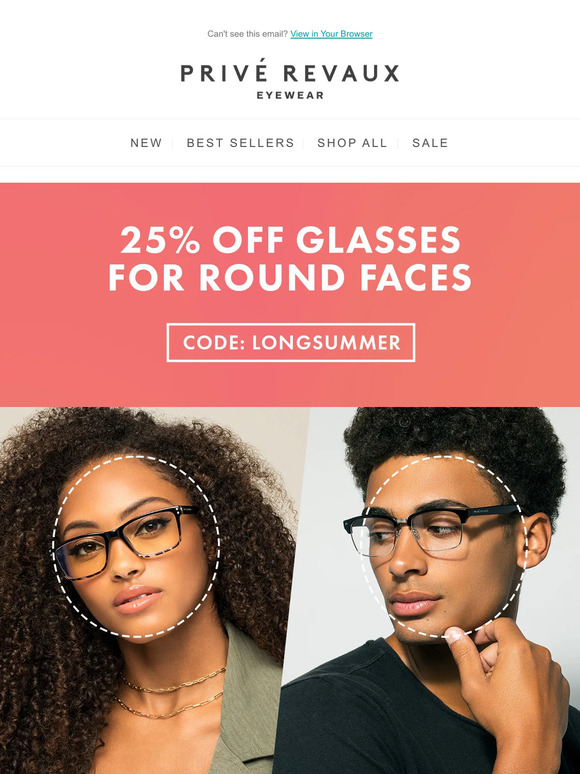 Prive Revaux: Frames for round faces | Milled