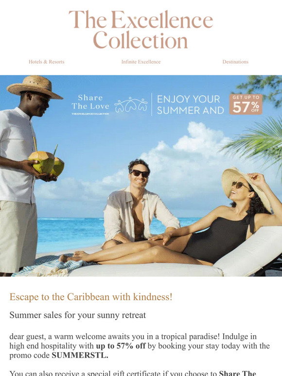 The Excellence Collection: How does up to 57% off sound, dear guest ...
