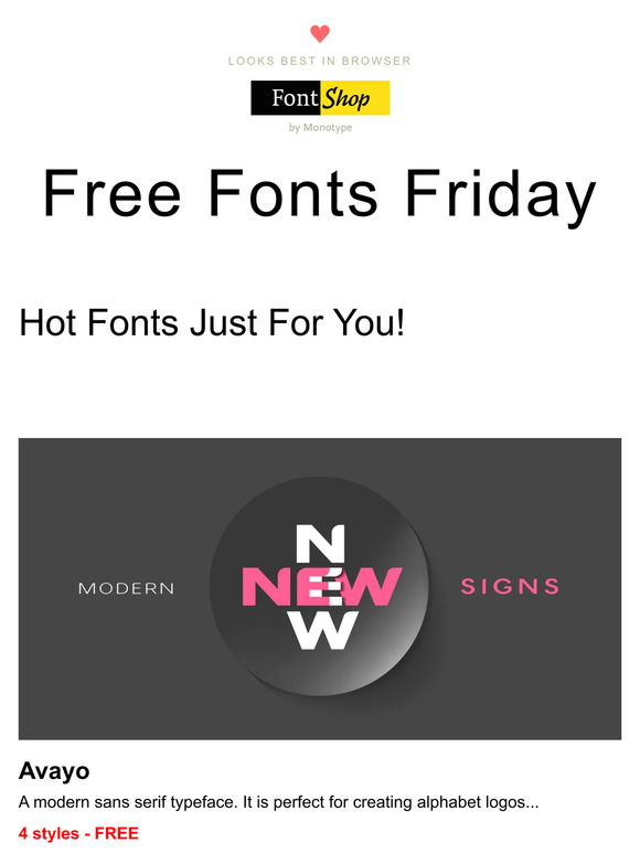 FontShop: Free Font Friday | Milled