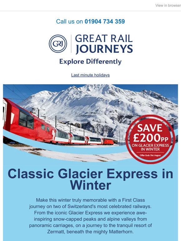 Great Rail Journeys: Why we love the Classic Glacier Express in Winter ...