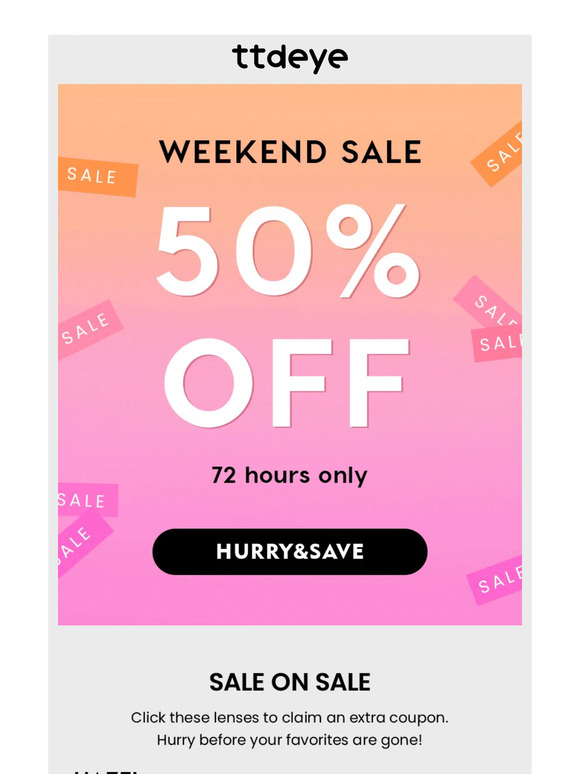 TTDEYE: Unmissable Weekend Special: Enjoy a Half-Off Discount for 72 ...