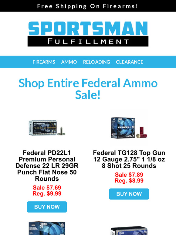 Fin Feather Fur Outfitters: Truckload Federal Ammo Sale! 🚚 | Milled