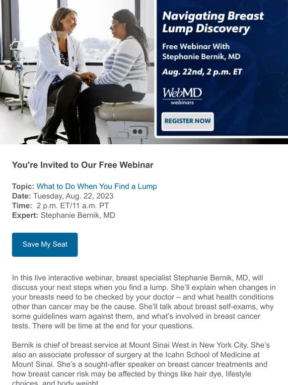 WebMD: The Truth About Breast Lumps | Milled