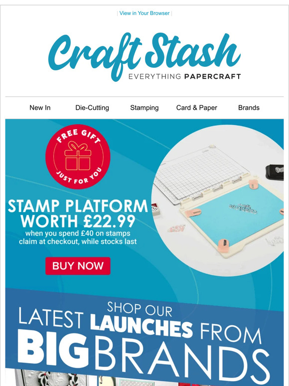Craft Stash: FREE Stamp Platform When You Spend £40 On Stamps | Milled