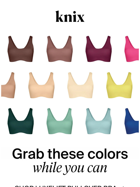 Knix: Grab your color in our bestselling bra 😍 | Milled
