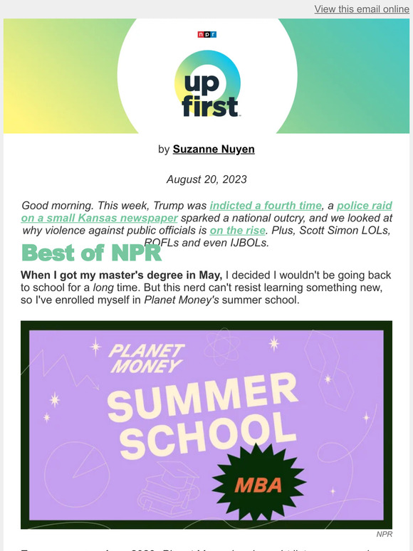 NPR: Get your (fake) MBA with Planet Money's summer school | Milled