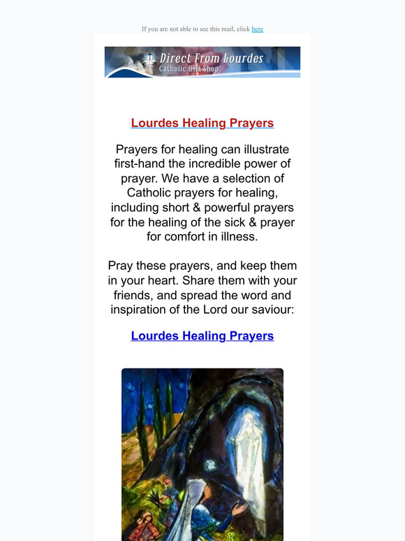 Catholic Gift Shop: Lourdes Healing Prayers - short & powerful prayers for healing | Milled