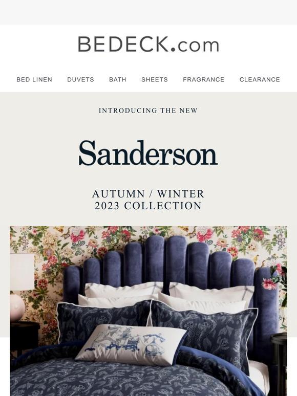 Bedeck Home: Introducing NEW season designs from Sanderson | Milled