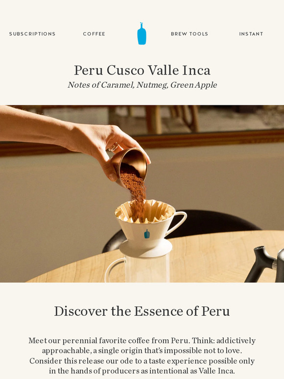 Blue Bottle Coffee: Single Origin Spotlight | Our Favorite Peruvian ...
