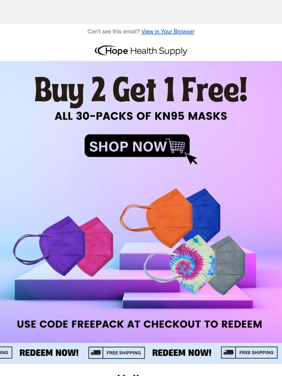 Hope Health Supply: 🌟 Redeem Your Free Masks Now, — —! 🌟 | Milled