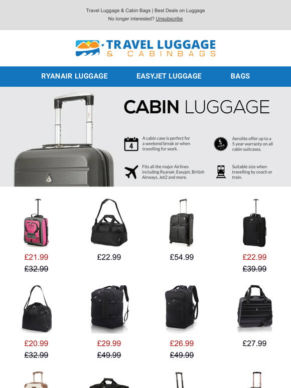 Travel Luggage & Cabin Bags: Check Out Our Versatile Cabin Luggage ...