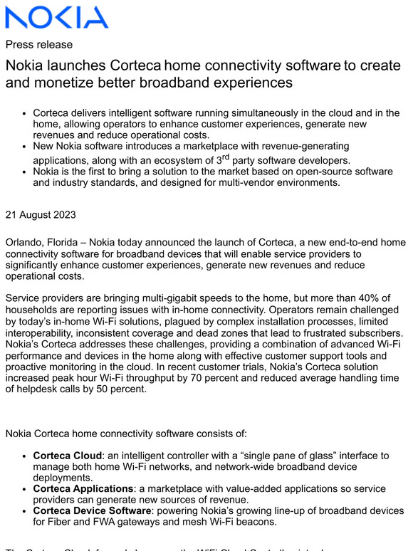 Withings: Nokia launches Corteca home connectivity software to create ...