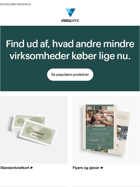 Vistaprint: I er vilde med dem ... og her er de, vores mest populære ...