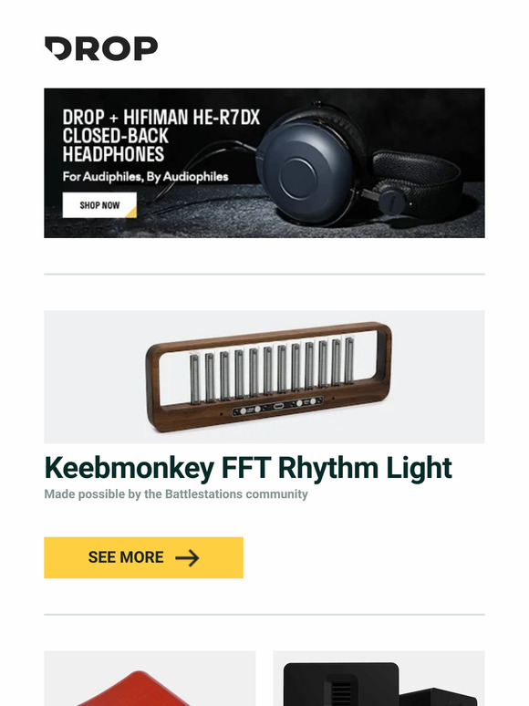 Drop: Keebmonkey FFT Rhythm Light, CadLab CNC Skeleton ESC Key Artisan ...