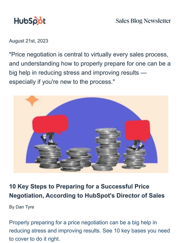 HubSpot: 10 Key Steps to Preparing for a Successful Price Negotiation ...