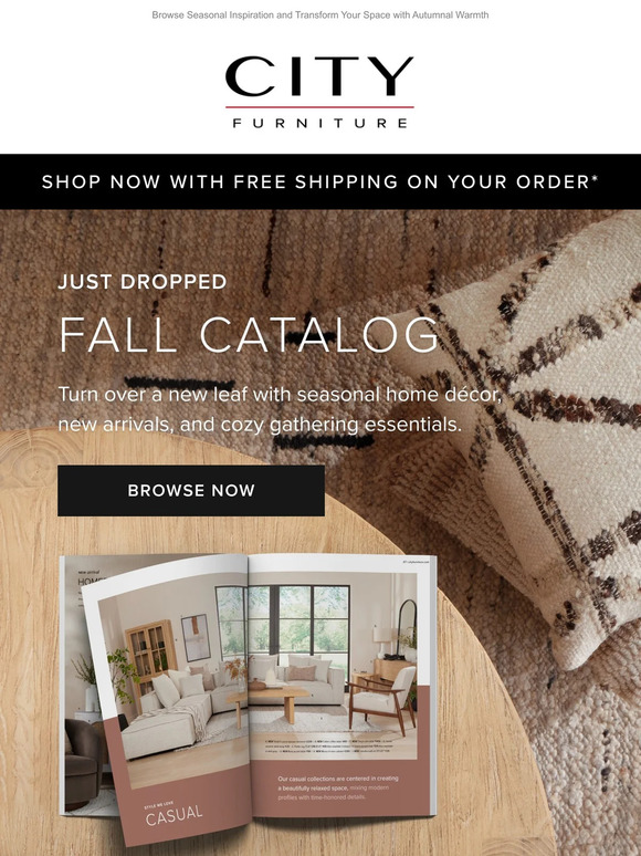 CITY Furniture: Get Fall Inspired! New Catalog Available Now ⤵️ | Milled