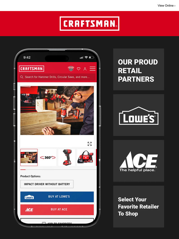 Craftsman: A New Shopping Experience for CRAFTSMAN® Club members | Milled