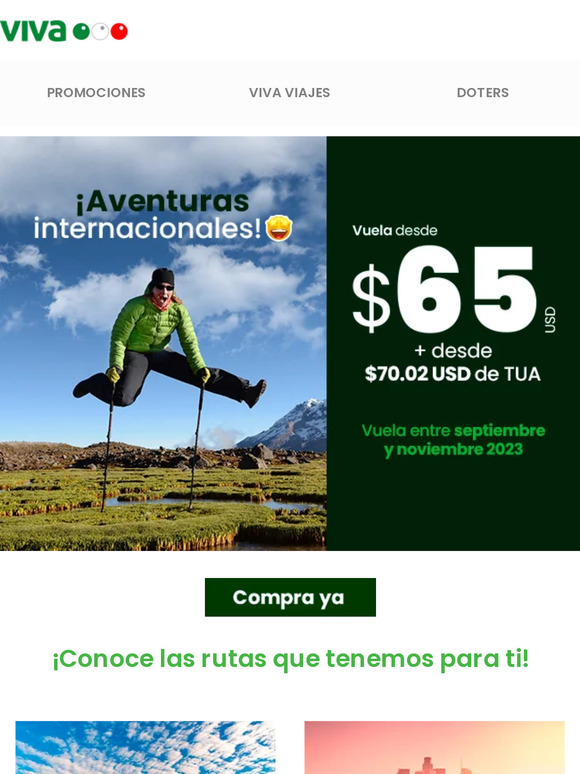 VivaAerobus: ¡Disfruta de una aventura internacional desde $65 USD+TUA ...